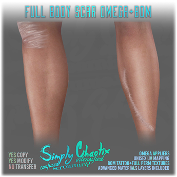 Second Life Marketplace - [SC] Full Body Scars V2 Omega+BoM
